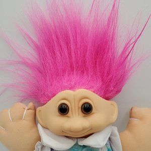 Russ | Toys | Vintage Russ Troll Doll Toy Pink Hair Floral Dress ...